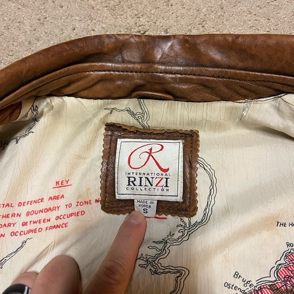 RINZI | Jackets & Coats | Vintage Rinzi Top Gun Military Pilot Flight Australian Lamb Leather ...